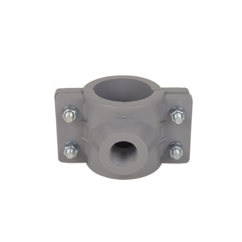 Abrazadera PVC 2″ x 3/4″ rosca hembra – Aquacontrol
